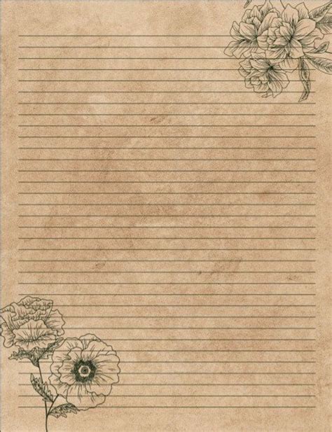 Blank Lined Journal Paper Printable Junk Journal Paper Blank Etsy