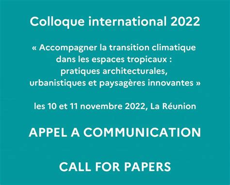Colloque Accompagner La Transition Climatique