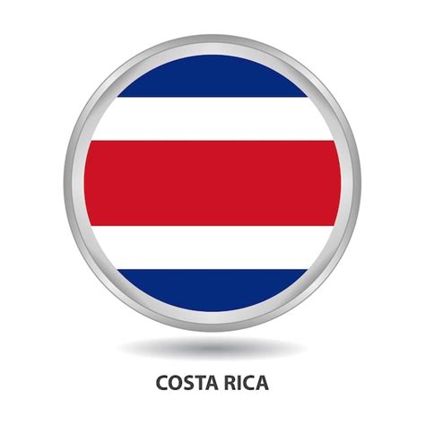 El diseño de la bandera de costa rica se utiliza como placa botón