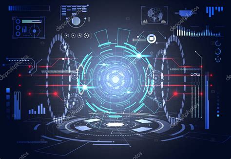tecnología abstracta ui futurista concepto hud interfaz holograma