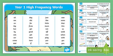 Year 1 High Frequency Words Bumper Activity Pack Twinkl