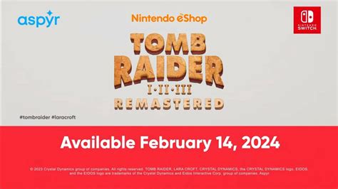 Tomb Raider I III Remastered Starring Lara Croft Announced For Switch