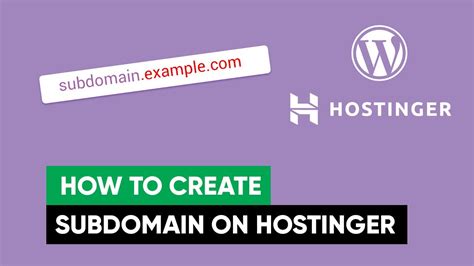 How To Create A Subdomain On Hostinger Install Wordpress Youtube