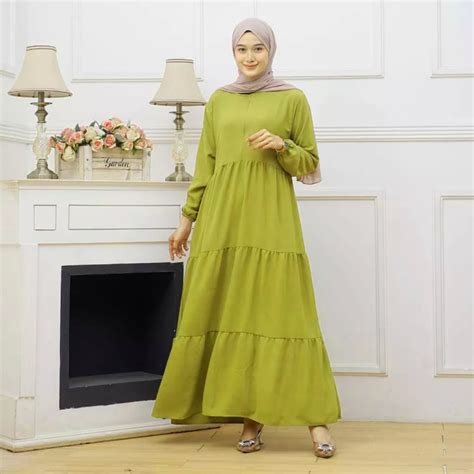 Jual Gamis Syar I Rayon Polos Gamis Susun Rayon Tebal Homey Dress