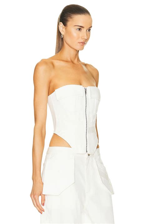 Dion Lee Workwear Corset Top In Ivory Fwrd