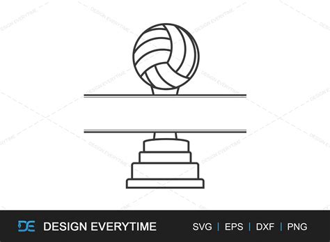 Volleyball Monogram SVG Sports Vector Graphic By DesignEverytime