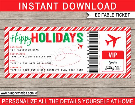 Printable Fake Airline Ticket