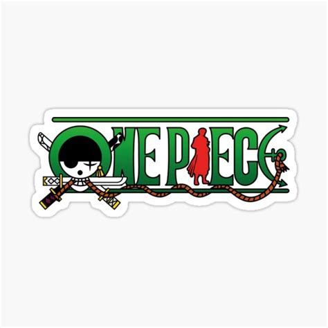 Roronoa Zoro One Piece Logo Sticker For Sale By Kobmamba Redbubble