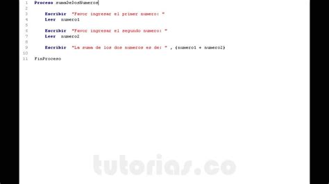 Operadores PSeint Suma De Dos Numeros YouTube