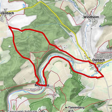 Rhön Rundweg 5 Morlesau Hammelburg Rhön BERGFEX Wanderung