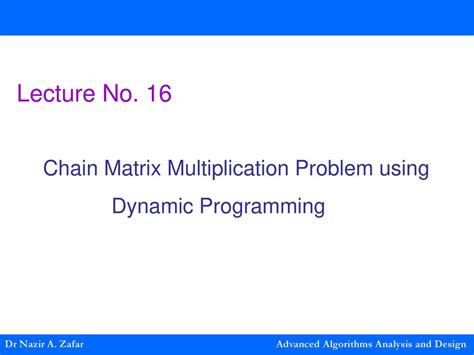 advanced algorithms analysis and design ppt download