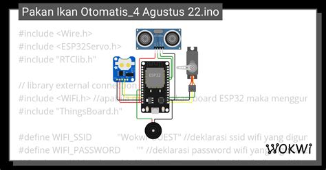 Pakan Ikan Otomatis 4 Agustus 22 Ino Wokwi ESP32 STM32 Arduino
