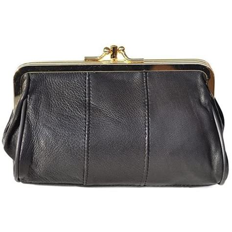 Grand Porte Monnaie Clic Clac Rétro Cuir d agneau Noir 10 90