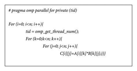 parallel implementation of matrix multiplication in openmp download scientific diagram