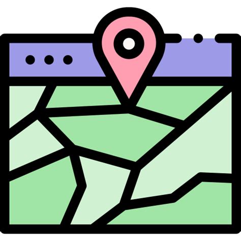 Maps Detailed Rounded Lineal Color Icon