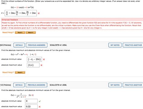 solved find the critical numbers of the function enter