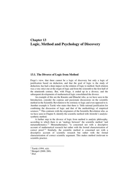 pdf logic method and psychology of discovery
