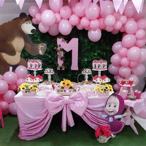 Ideas Para Fiesta De Masha Y El Oso Decoraciones Dulceros Y Pasteles