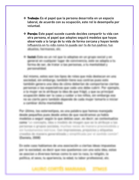 Solution Estereotipos Roles Y G Nero Studypool