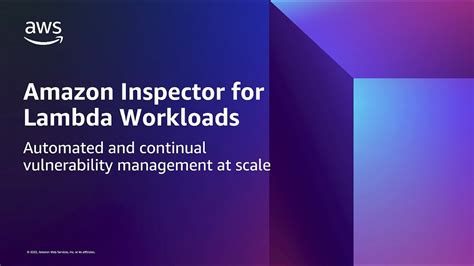 amazon inspector for aws lambda workloads amazon web services youtube