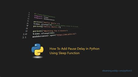 how to add pause delay in python using sleep function