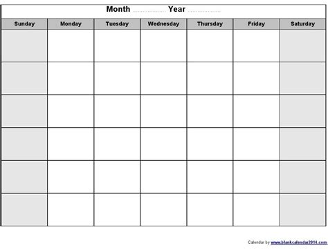 Editable Free Calendar Raffle Template