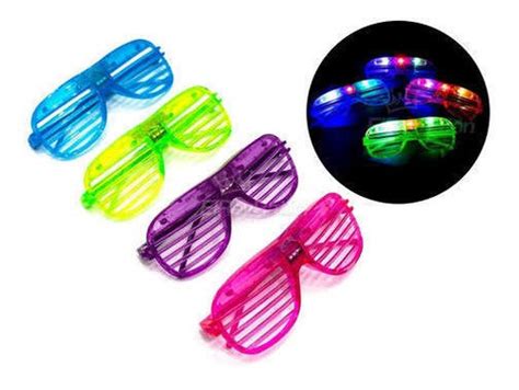 12 Lentes Luminosos Luz Led Retro Fiesta Batucada Boda Meses Sin