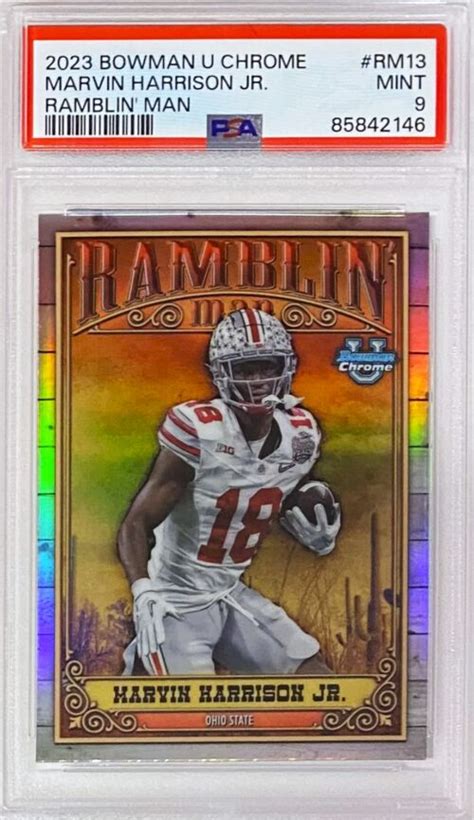 Marvin Harrison Jr 2023 Bowman University Chrome Ohio State Buckeyes