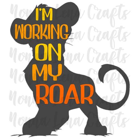 Simba Working On My Roar SVG PNG Clipart Digital Cut Etsy Singapore