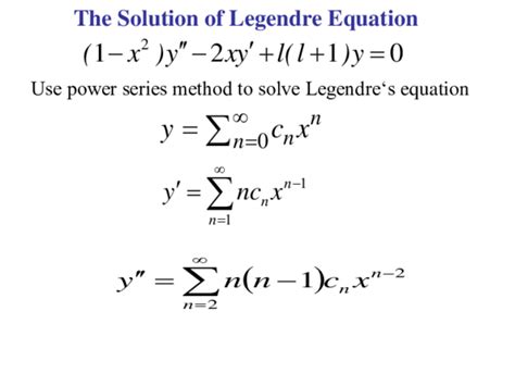 pdf the solution of legendre equation use power series method to solve legendre s equation