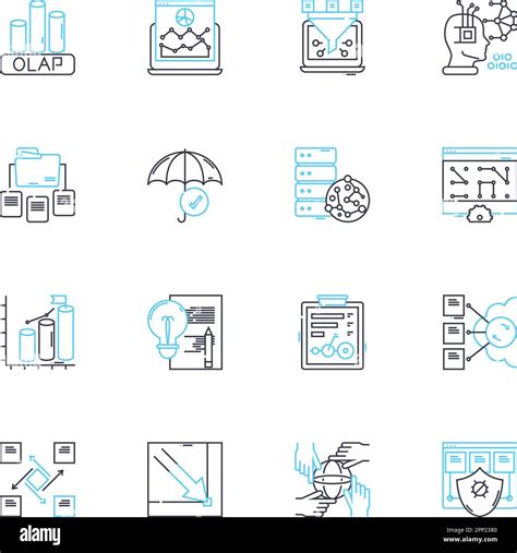 Sales Forecasting Linear Icons Set Projections Revenue Optimization