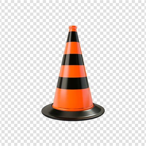 Premium PSD Traffic Cone Isolated On Transparent Background