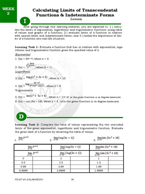 evaluating limits of transcendental functions an in depth exploration of calculating limits of