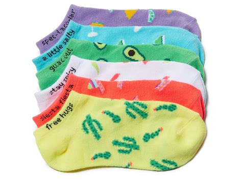 Mix No 6 Fiesta No Show Socks 6 Pack Free Shipping Dsw