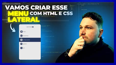 Como Criar Um Menu Lateral Html E Css Tutorial Passo A Passo