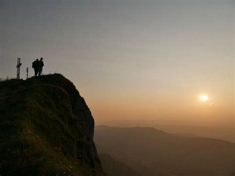 Zum Sonnenuntergang Auf Den Hochgrat Sunset Outdoor Celestial