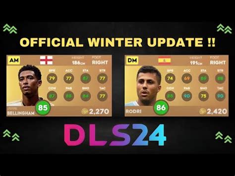 DLS 24 OFFICIAL WINTER UPDATES PLAYER RATINGS UPDATE IN DREAM LEAGUE