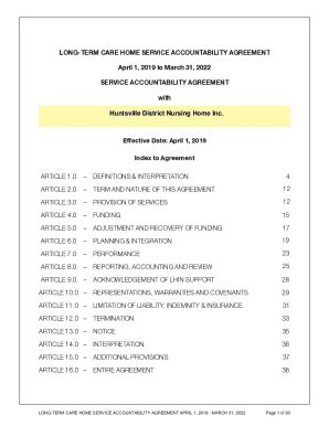 Fillable Online Service Accountability Agreement Fax Email Print