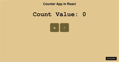 React Counter App Codesandbox