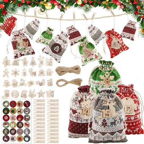 Guiffly Calendrier De L Avent Vide 24 Pochette Pour Calendrier De L