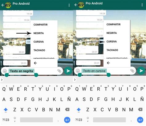 Cómo poner cursiva tachado y negrita en Whatsapp Beta Móvil
