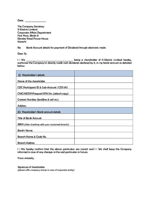 Fillable Online Request Form For Dividend Mandate Docx Fax Email Print