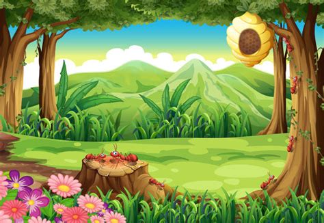 Bee Nest In Tree Cartoon