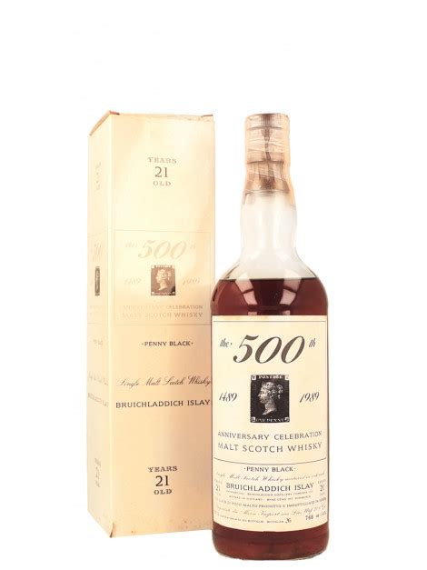Bruichladdich 21 Years Old 14891989 500th Anniversary Of Penny Black Single Malt Scotch Whisky