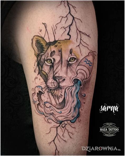 Tatua Lwica Tatua Autor Studio Haza Tattoo Dziarownia Pl