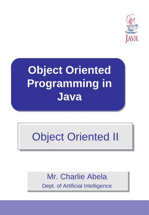 pdf object oriented programming in java mt cabe2 lectures