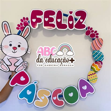 Moldura para Fotos no Bambolê Páscoa Loja ABC da Educação Mais