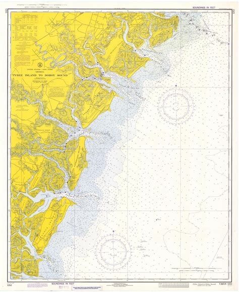 Tybee Island To Doboy Sound Map 1972 Nautical Chart Print Etsy