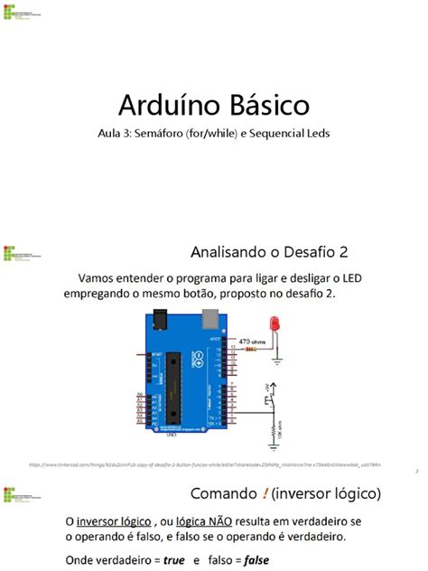 ab aula 3 pdf diodo emissor de luz arduino