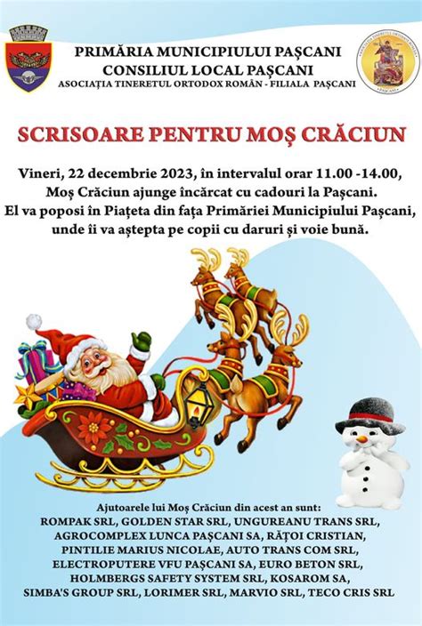 NewsPascani Pașcani Târgu Frumos Iași Moș Crăciun va dărui